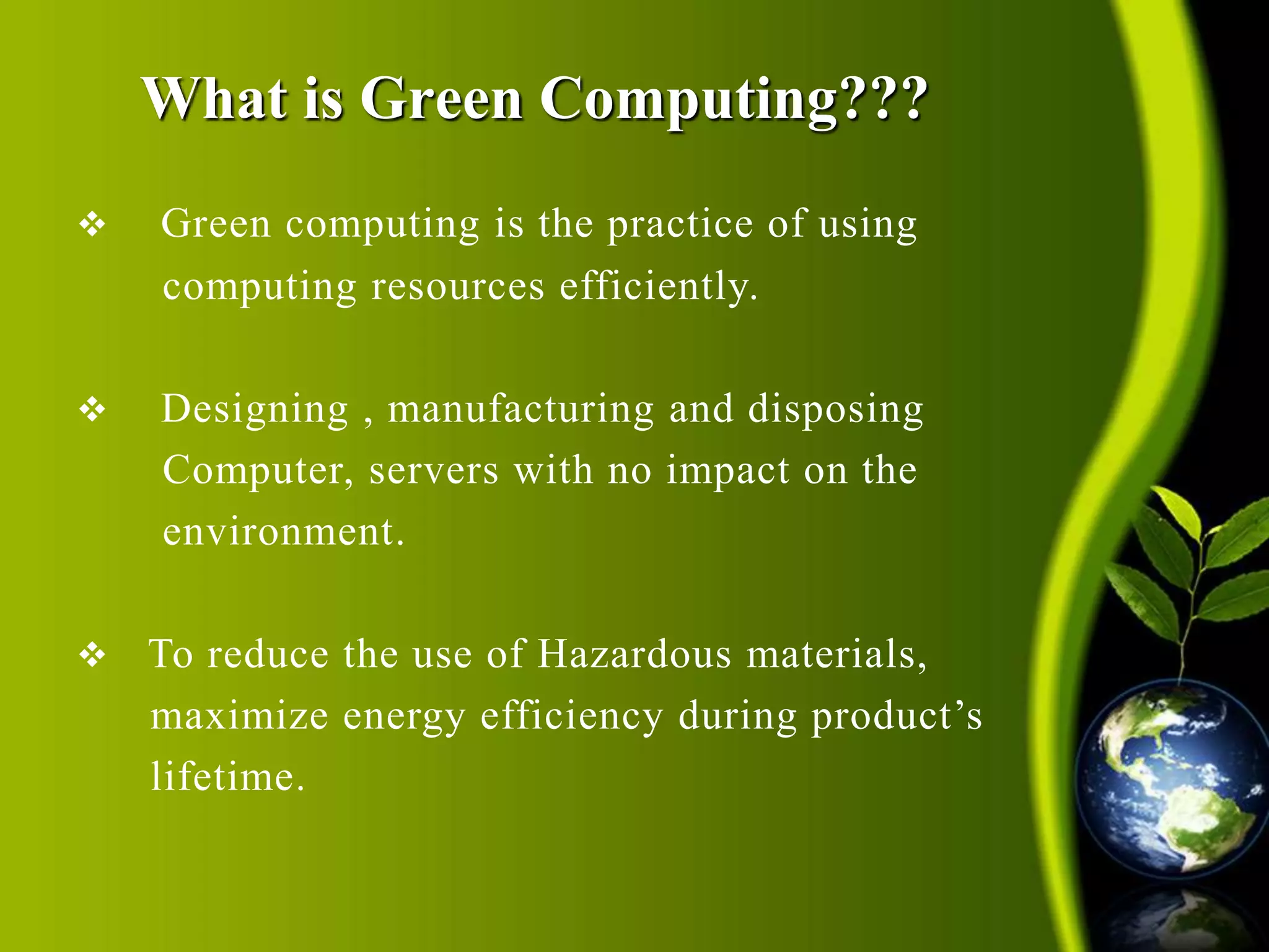 Green computing | PPTX