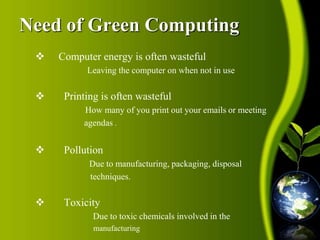Green computing | PPTX