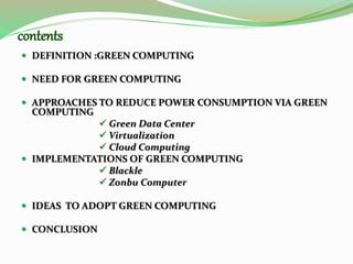 Green computing | PPT