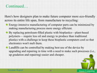Green computing | PPTX