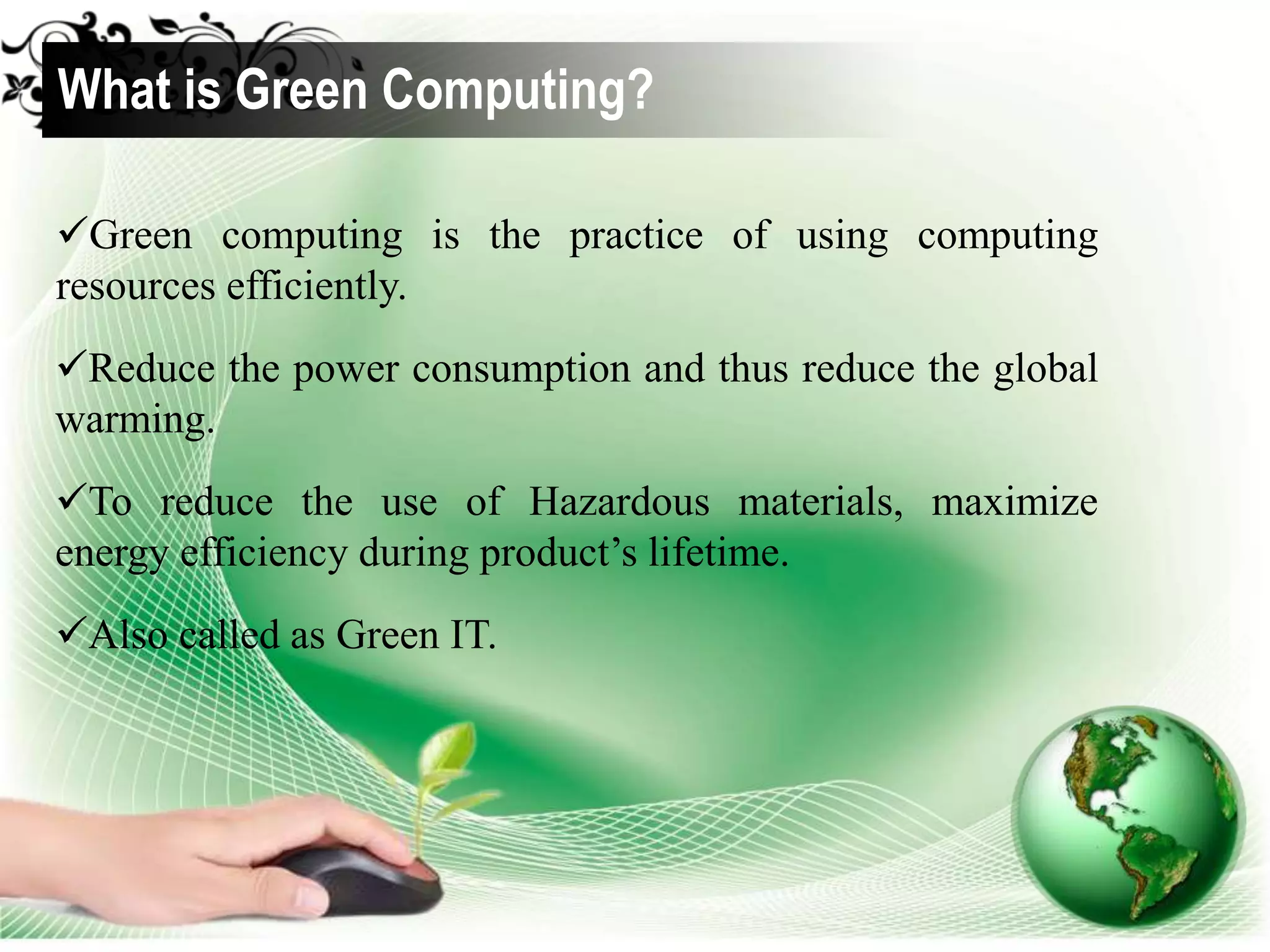 Green computing | PPTX