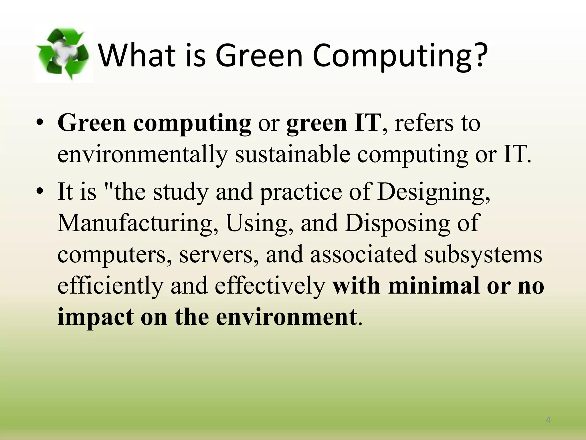Green computing | PPTX