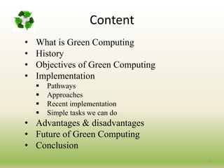 Green computing | PPT