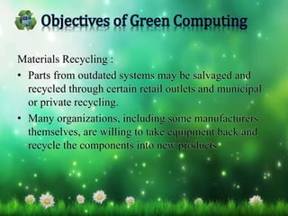 Green computing | PPTX