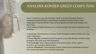 Basic and Fundamental of Green Computing | PPT