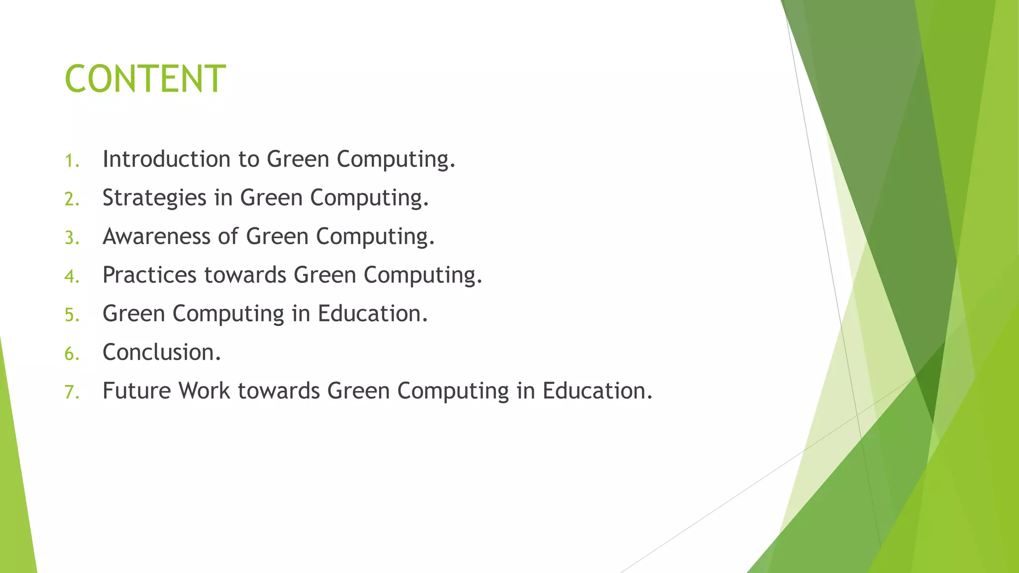 Green Computing - Presentation | PPTX