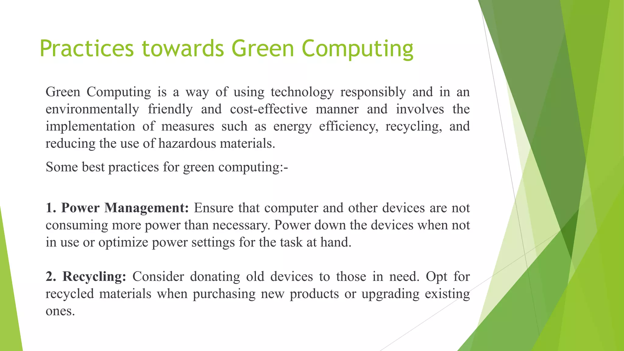 Green Computing - Presentation | PPTX