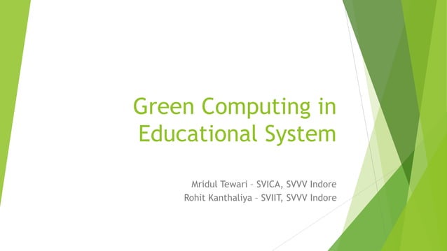 Green Computing - Presentation | PPTX