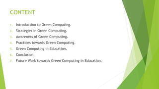 Green Computing - Presentation | PPTX
