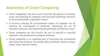 Green Computing - Presentation | PPTX