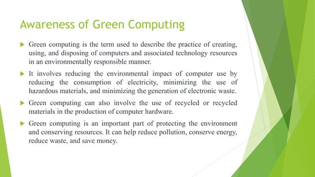 Green Computing - Presentation | PPTX
