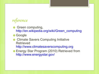 Green computing | PPT