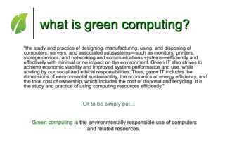 Greencomputingdaeja R | PPT