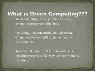 Green computing ppt | PPTX