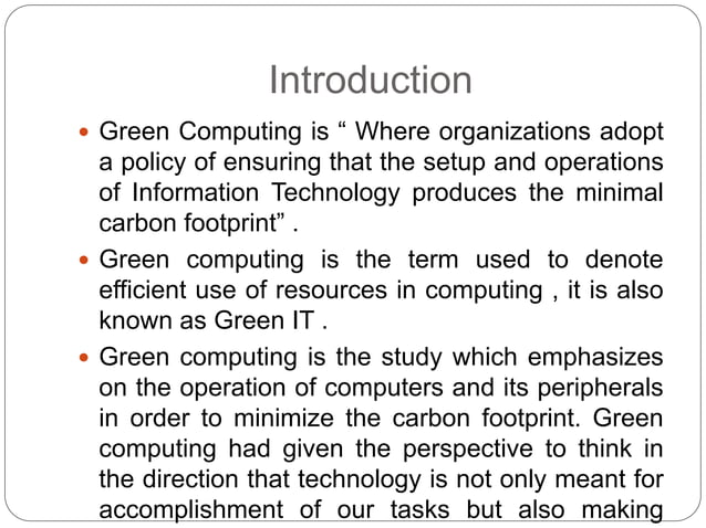 Green computing ppt | PPTX