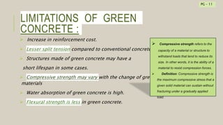 GREEN concrete ppt for civil engineering seminar | PPT