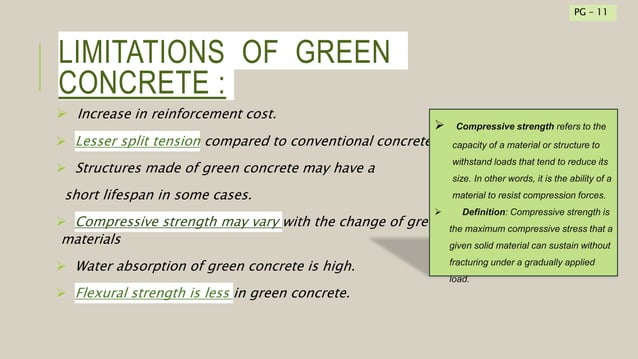 GREEN concrete ppt for civil engineering seminar | PPT