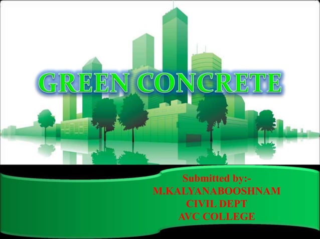Green concrete | PPTX