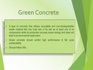 Green concrete | PPTX