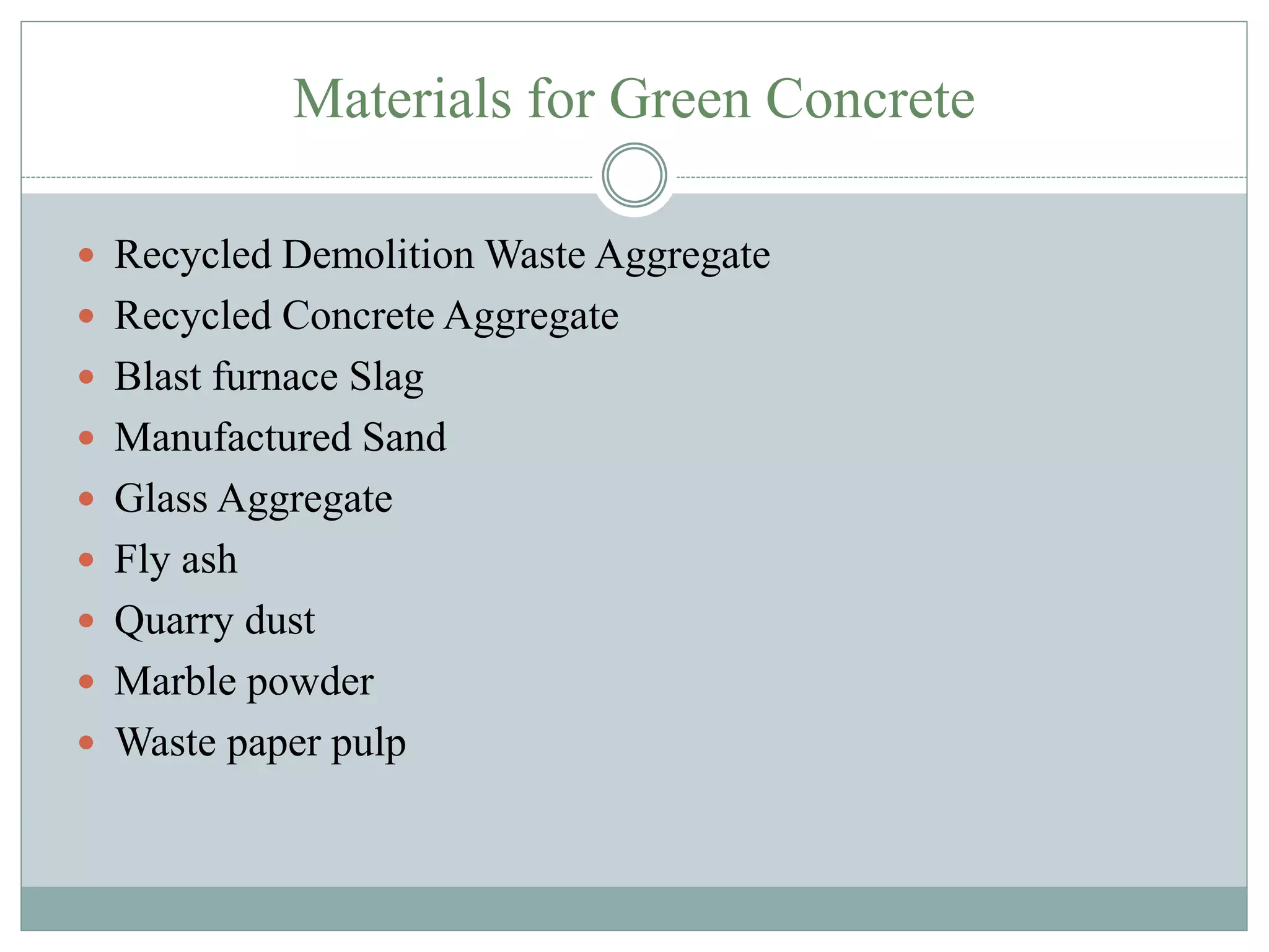 Green concrete | PPTX