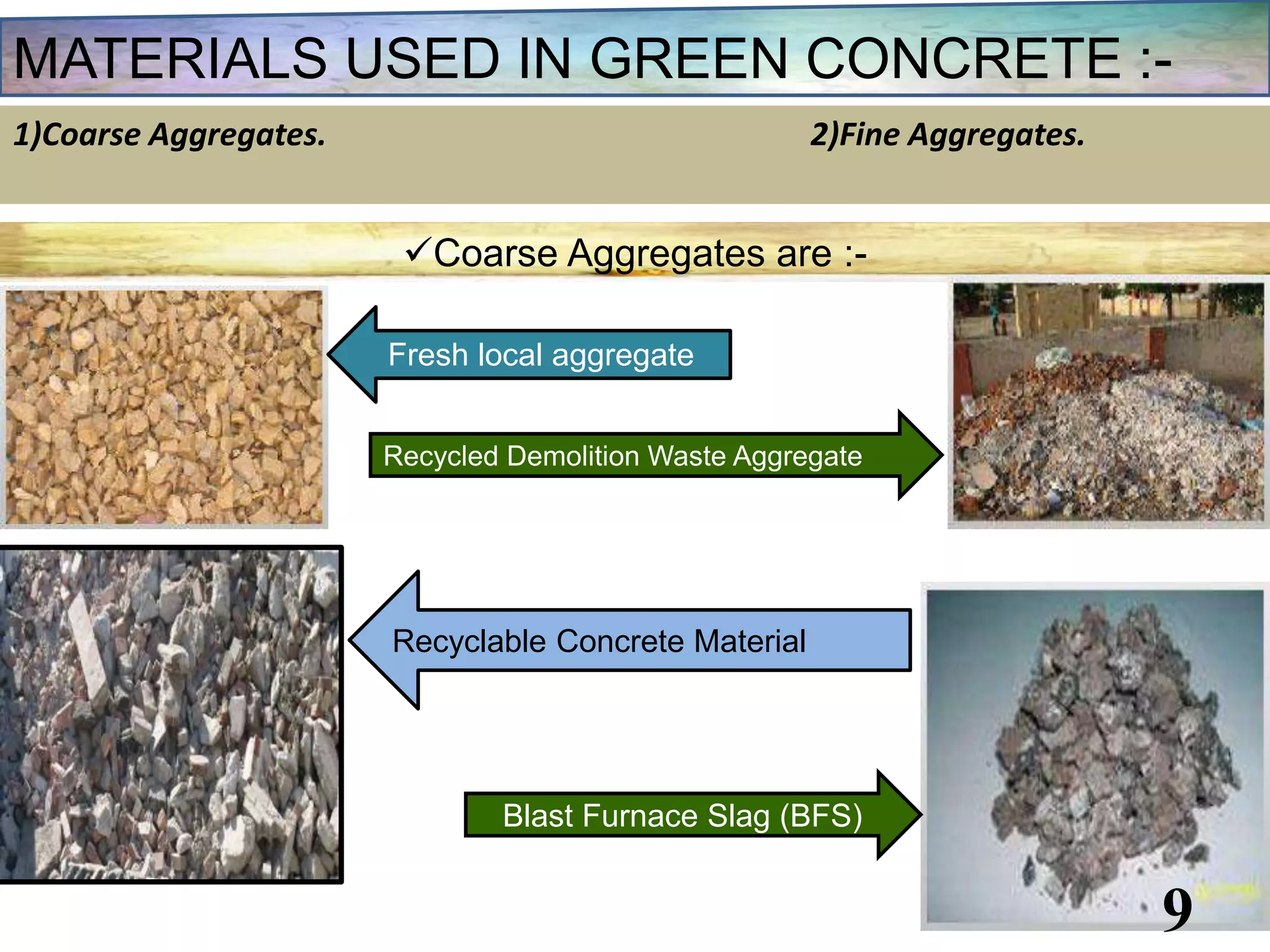Green concrete (nandeesh) | PPTX