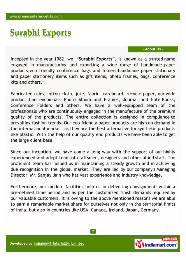 Surabhi Exports, Jaipur, Cloth Folder | PDF