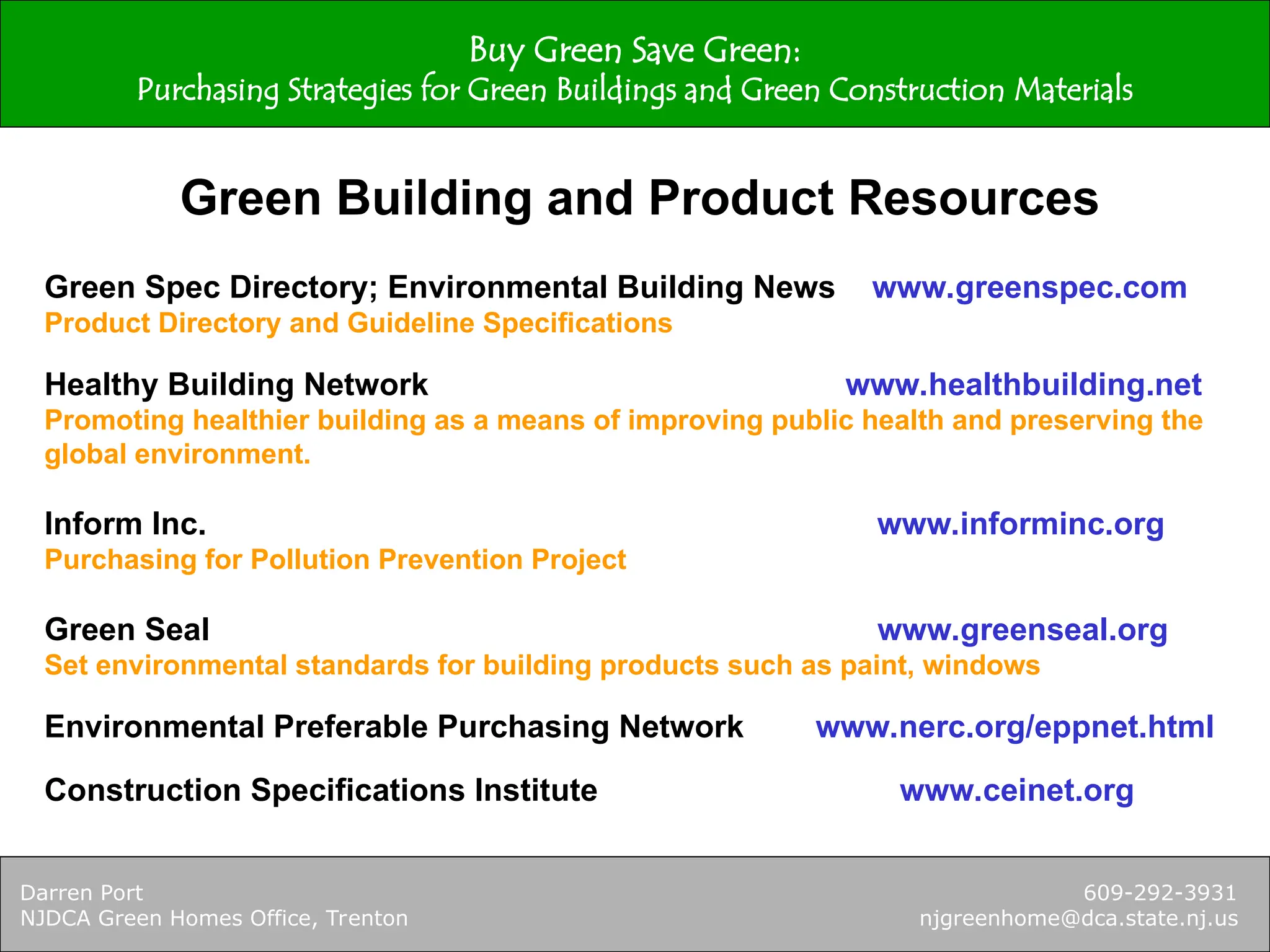 green construction purchasing startegies | PPT