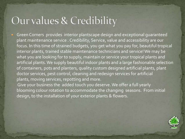 Green Corners | PPSX