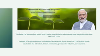 Green Credit by my student of India and way forward | PPTX