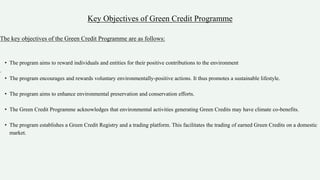 Green Credit by my student of India and way forward | PPTX