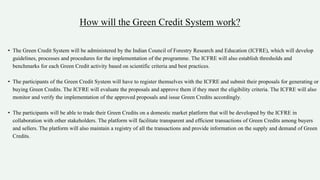 Green Credit by my student of India and way forward | PPTX