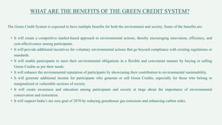 Green Credit by my student of India and way forward | PPTX