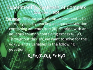 Green Crystal Lab | PPT