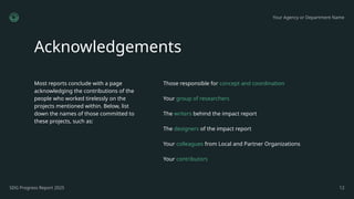 Green Dark Professional Government Progress Report Sustainable ...