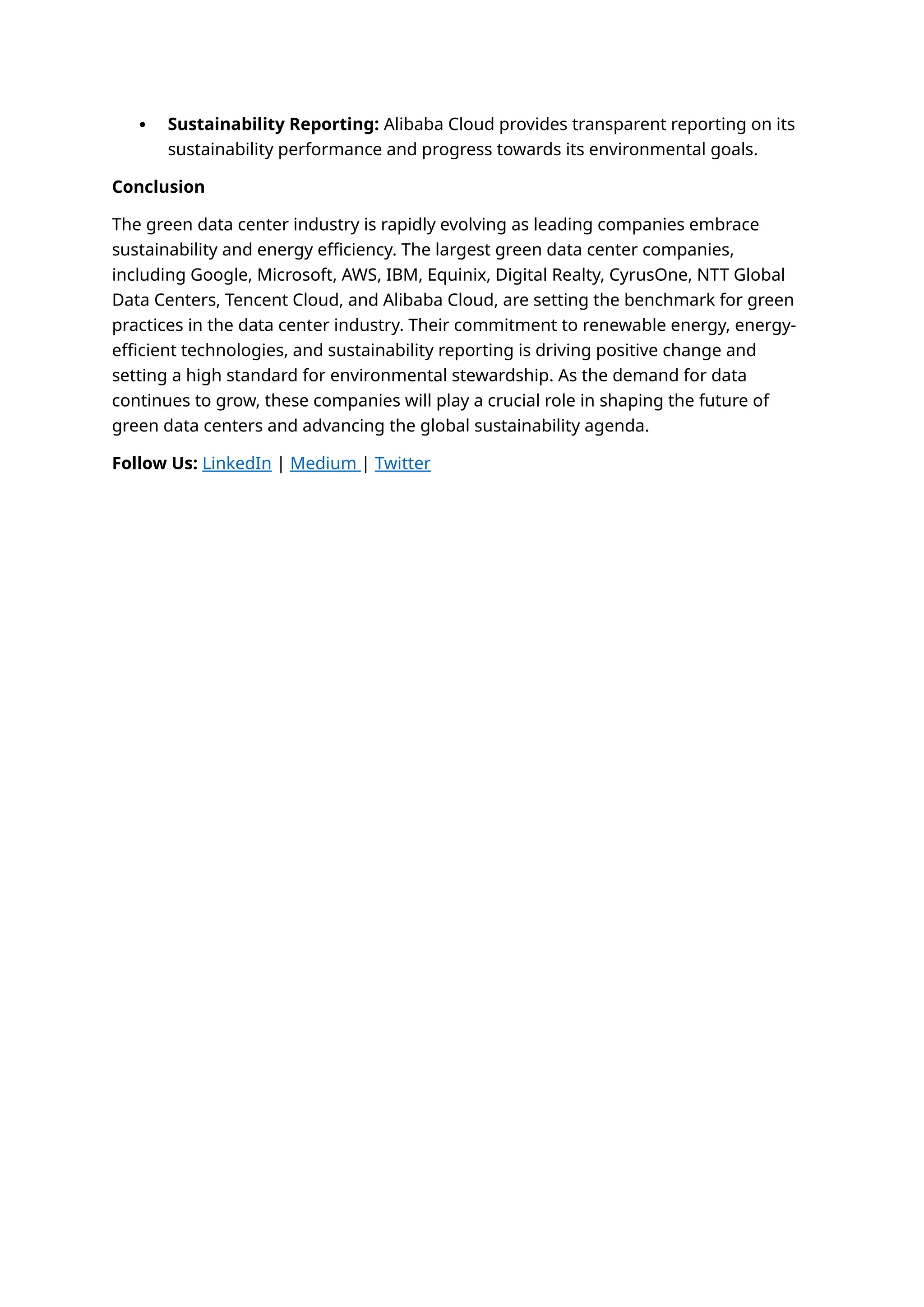 2024 Global Green Data Center Market Comparison | PDF