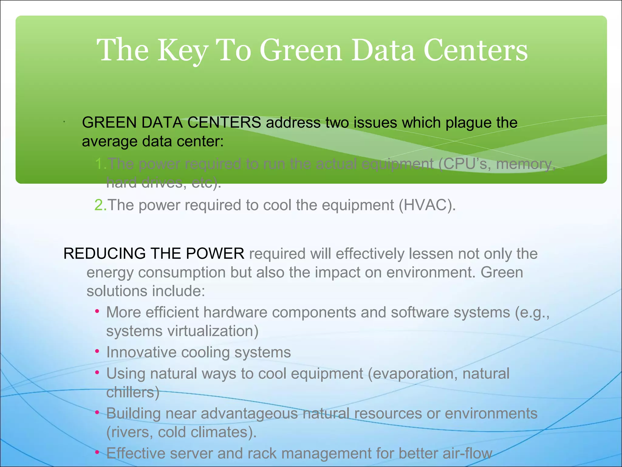 Green datacenters | PPT