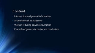 Green data centers | PPTX