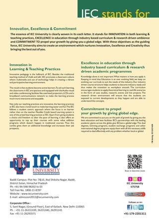 IEC University | Top leading University in Baddi, Himachal Pradesh | PDF