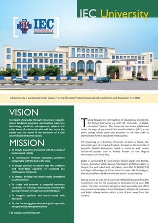 IEC University | Top leading University in Baddi, Himachal Pradesh | PDF