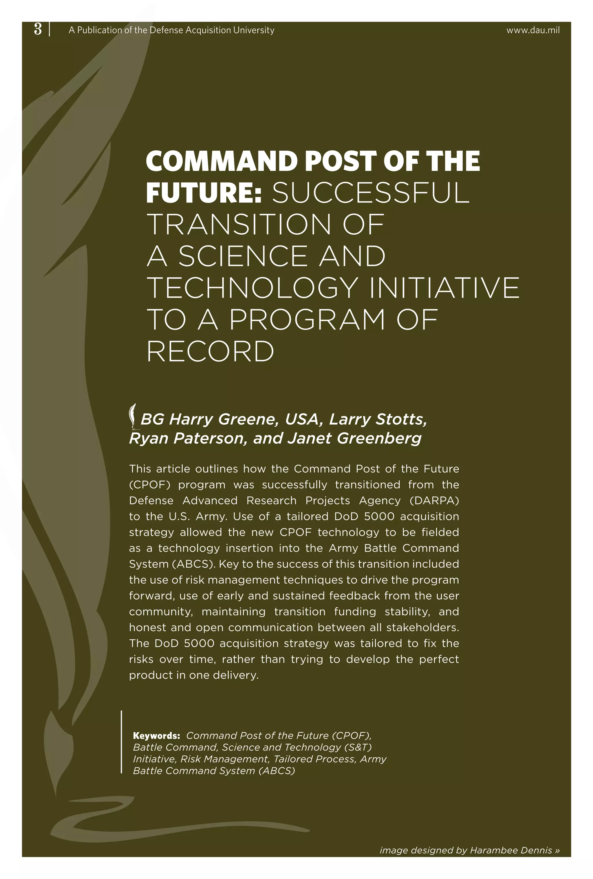 Military Command Post of the Future | PDF