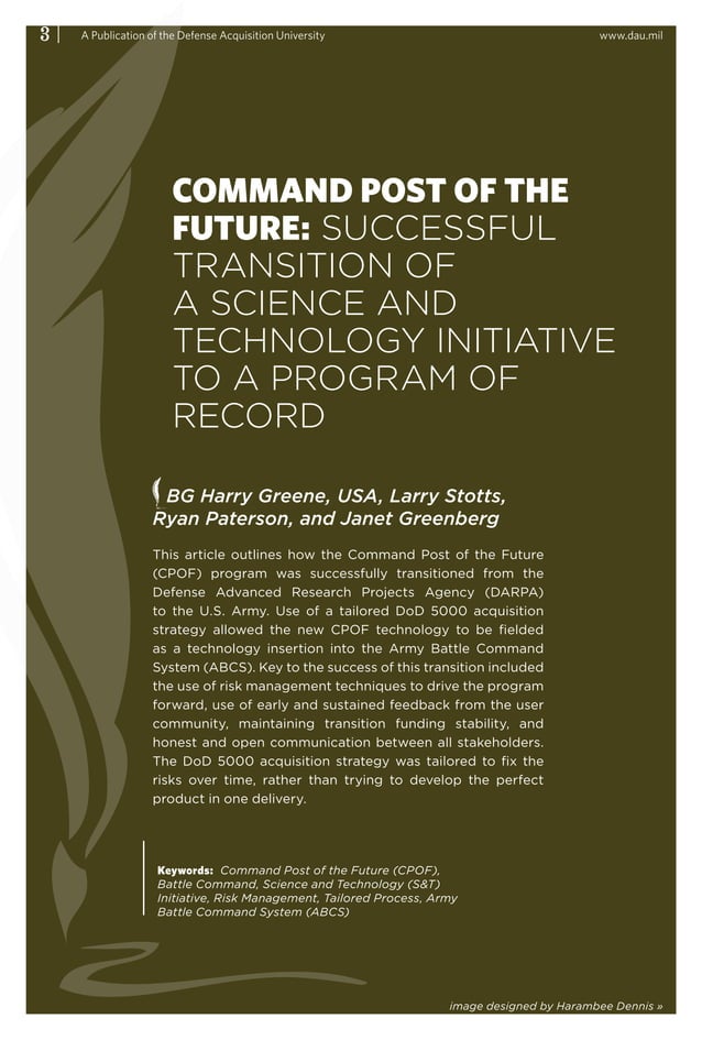 Military Command Post of the Future | PDF | Defense Industry | Industries
