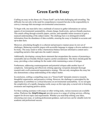 Green Earth Essay.pdf