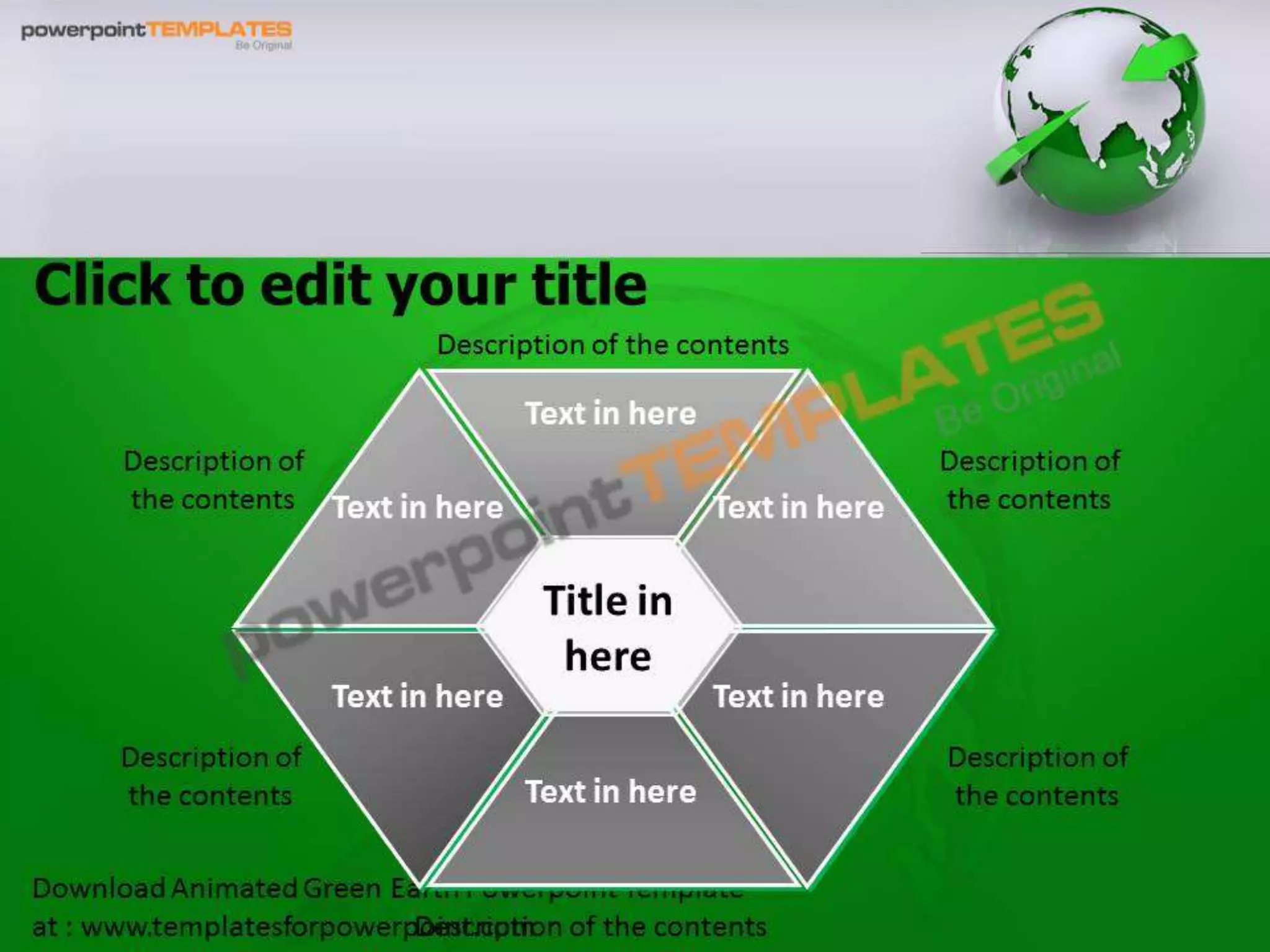 Animated Green Earth Powerpoint Template - templatesforpowerpoint.com