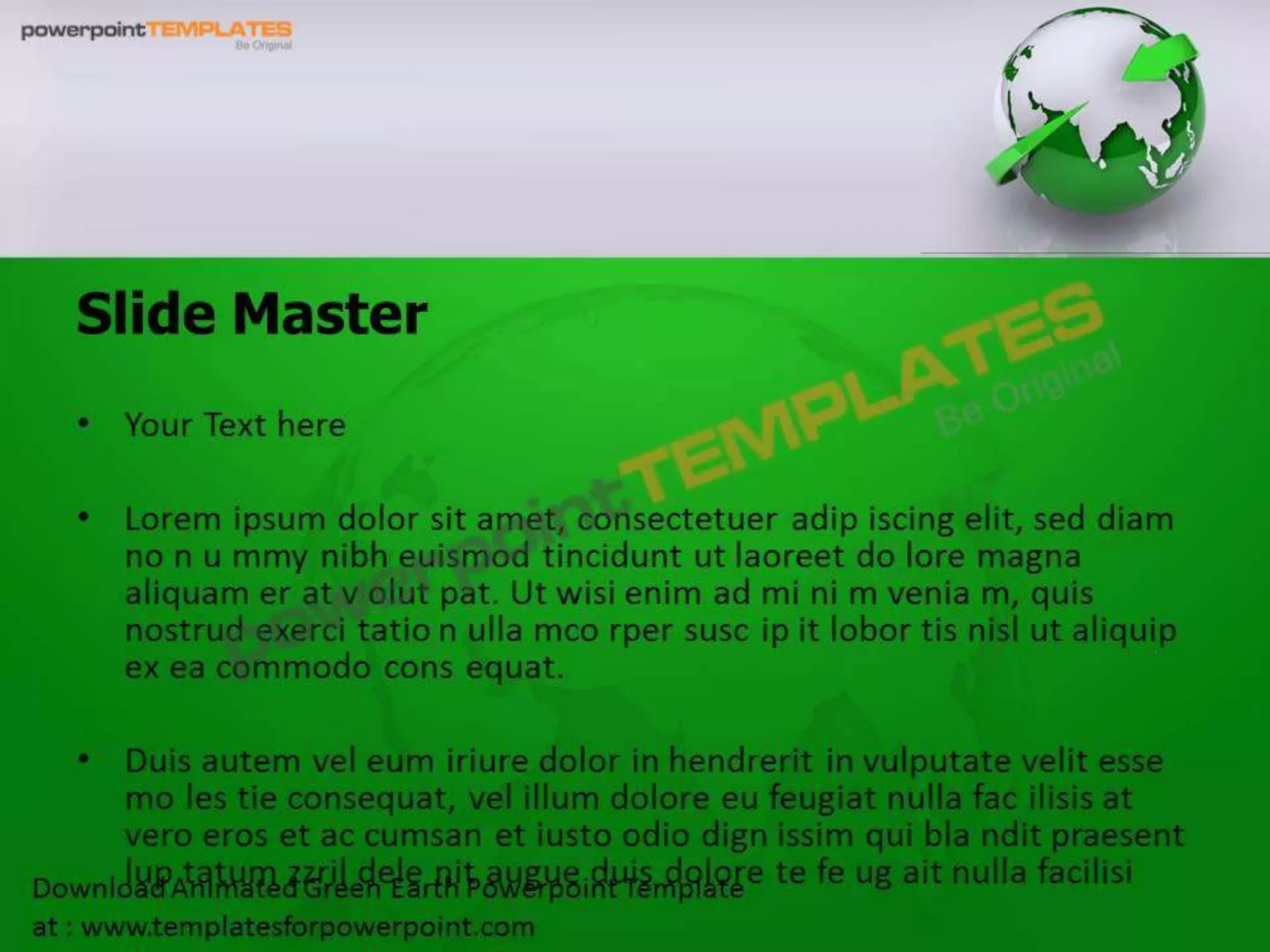Animated Green Earth Powerpoint Template - templatesforpowerpoint.com
