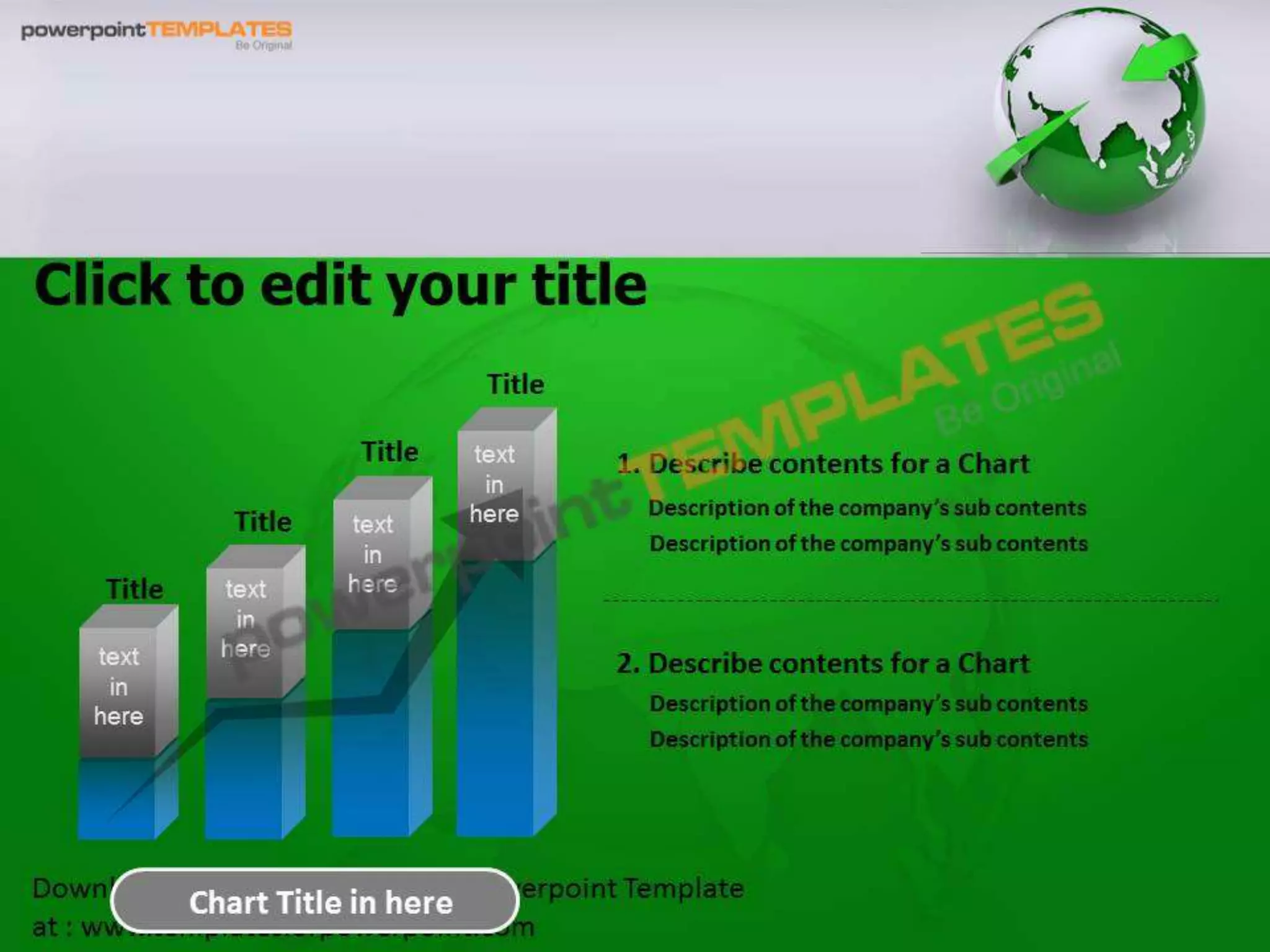 Animated Green Earth Powerpoint Template - templatesforpowerpoint.com