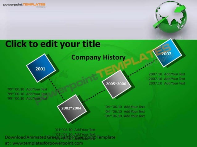 Animated Green Earth Powerpoint Template - templatesforpowerpoint.com