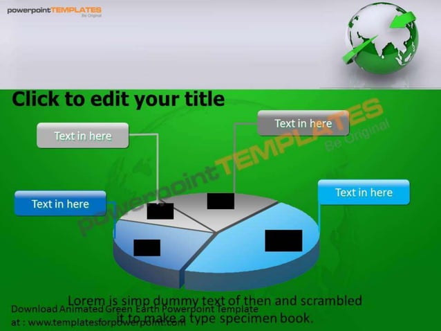 Animated Green Earth Powerpoint Template - templatesforpowerpoint.com