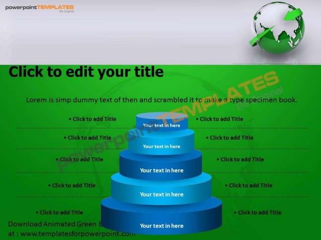 Animated Green Earth Powerpoint Template - templatesforpowerpoint.com