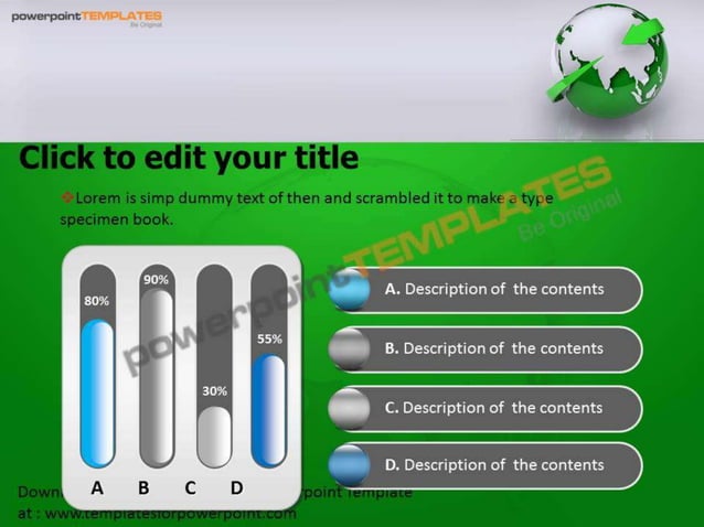 Animated Green Earth Powerpoint Template - templatesforpowerpoint.com
