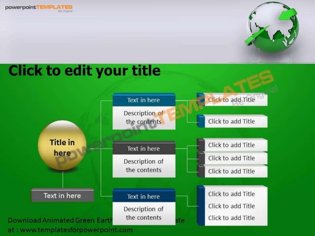 Animated Green Earth Powerpoint Template - templatesforpowerpoint.com